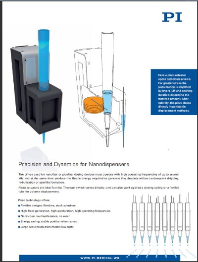 Piezo for Medical & Life Sciences: New Brochure Available from PI ...