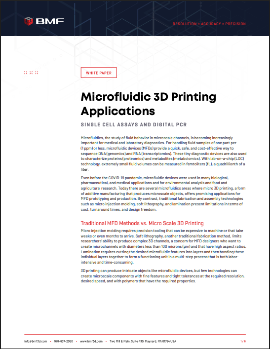 Micro 3D Printing Applications for Microfluidics | Labcompare.com