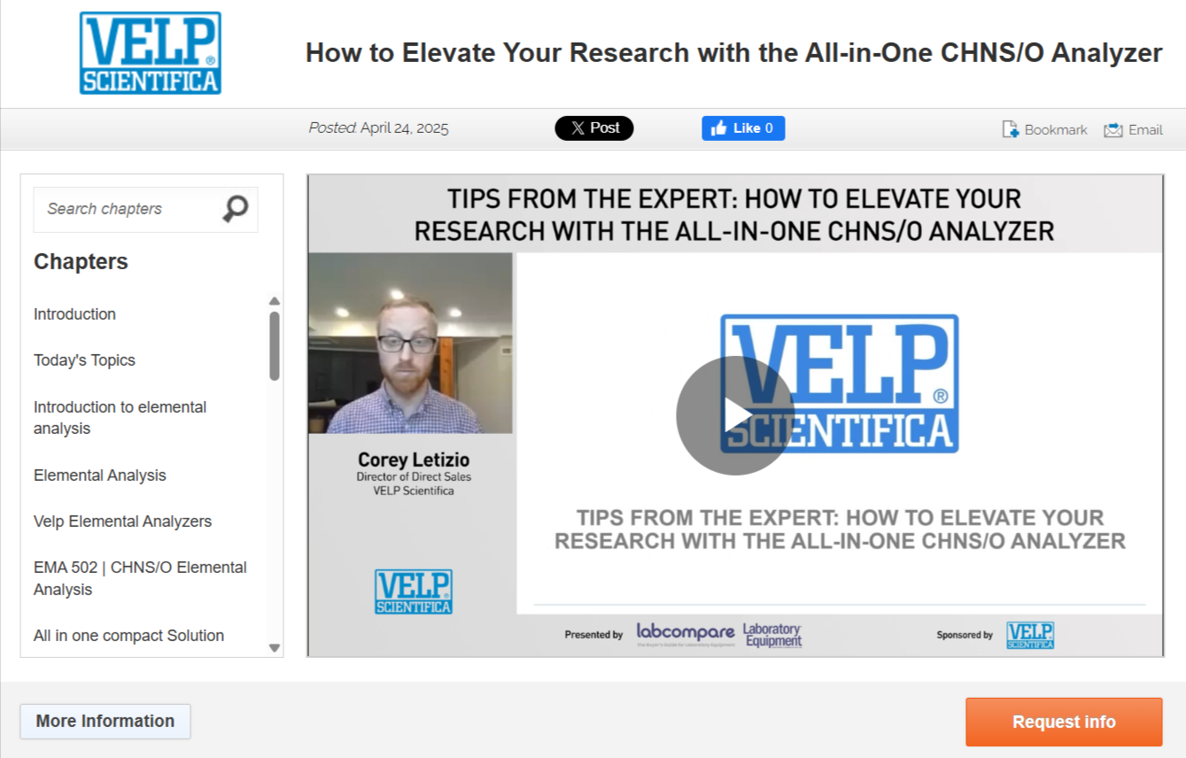 On-Demand Webinar: How to Elevate Your Research with the All-in-One CHNS/O Analyzer | Labcompare