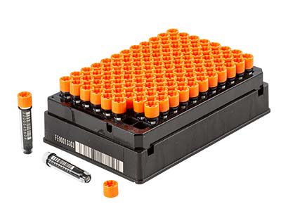 FluidX 0.8ml Tri-coded Tube, 96-format, External Thread 68-0801-00 / 68 ...