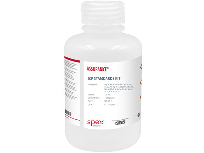 ICP Standards Kit, 1,000 µg/mL for AA and ICP ICP-KIT-1 from Spex ...