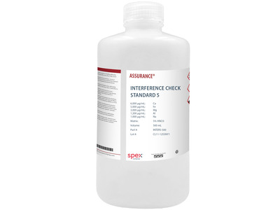 Interference Check Standard 5 for AA & ICP, 500 mL INTER5-500 from Spex ...
