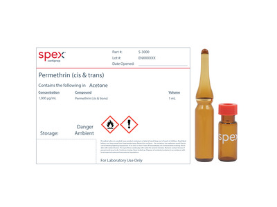 Permethrin (cis & trans), 1,000 µg/mL S-3000 from Spex CertiPrep ...